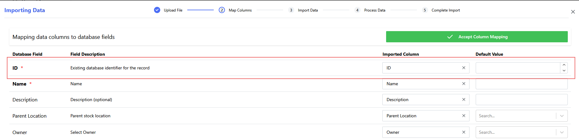 Importing Data - InvenTree Documentation